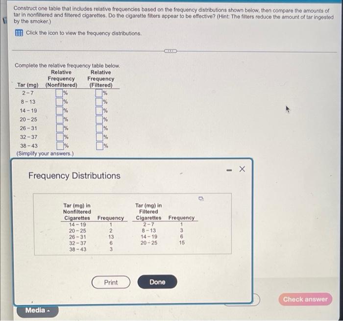 Solved Construct one table that includes relative | Chegg.com