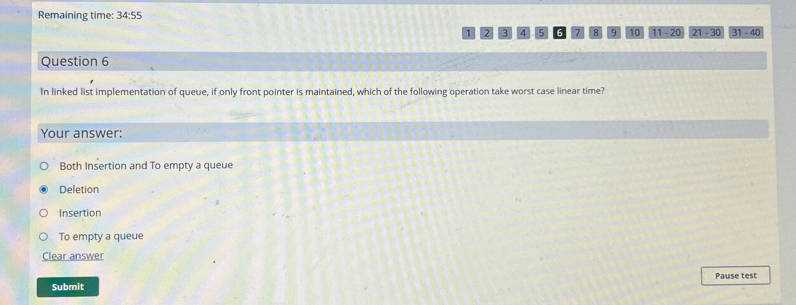 Solved Remaining time: 34:551234567891011-2021-30Question | Chegg.com