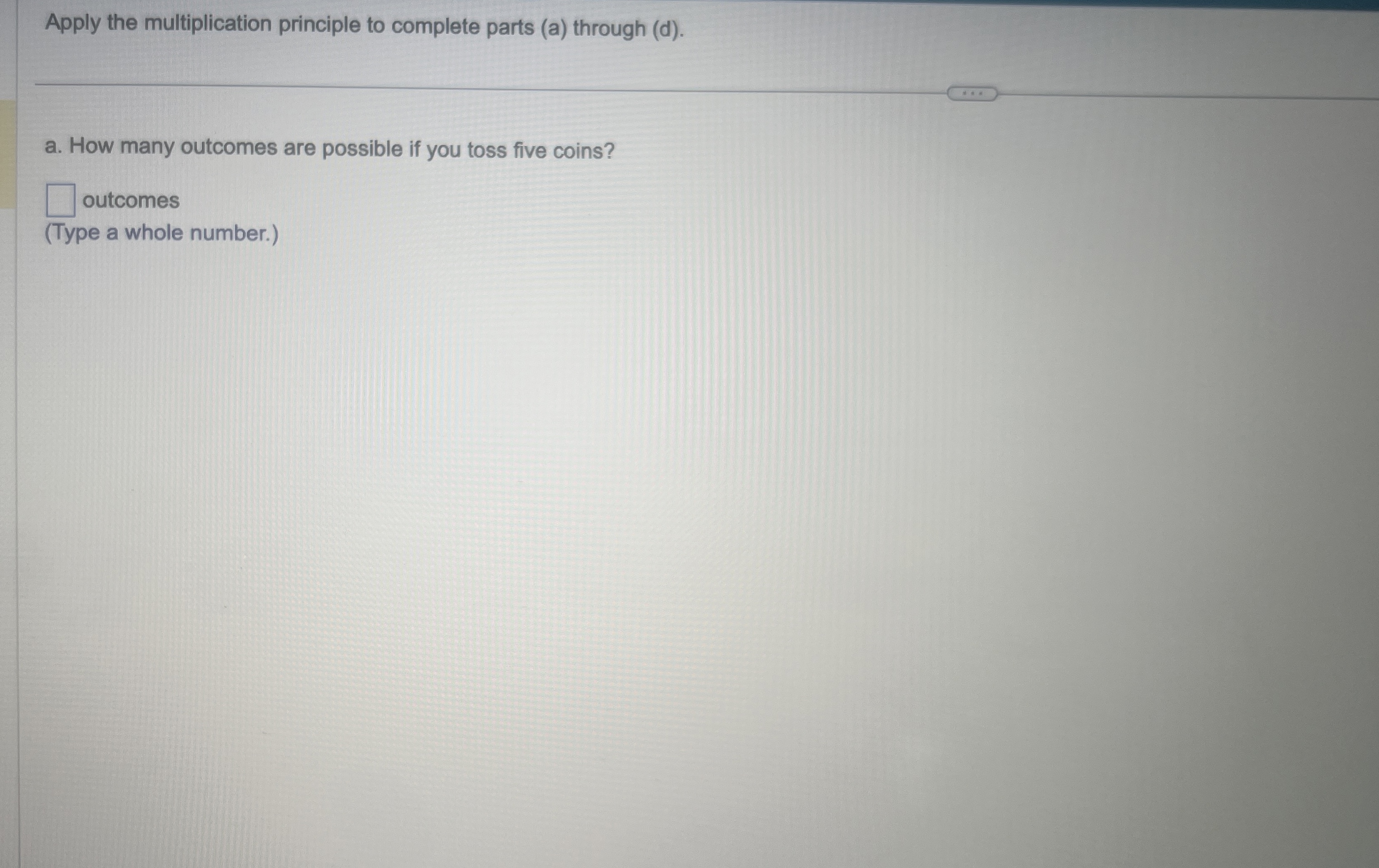 Solved Apply the multiplication principle to complete parts | Chegg.com