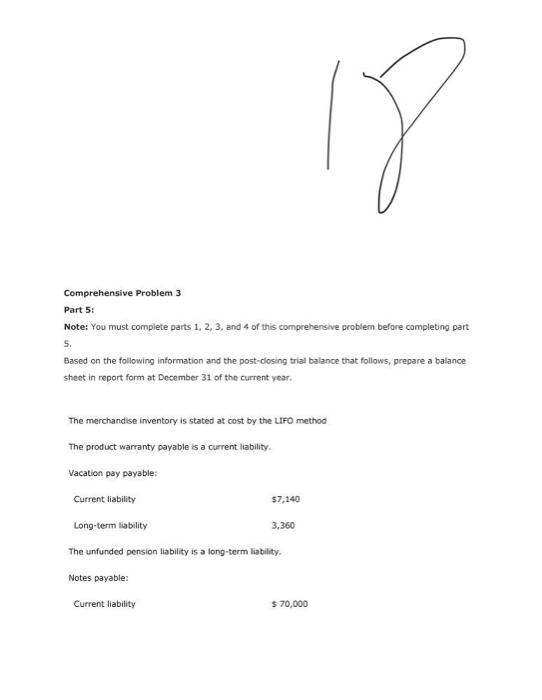 Solved Comprehensive Problem 3 Part 1: Selected transactions | Chegg.com