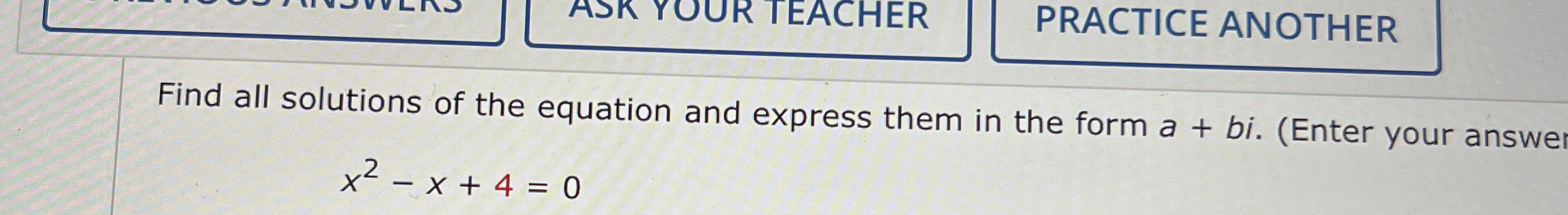 Solved Find all solutions of the equation and express them | Chegg.com