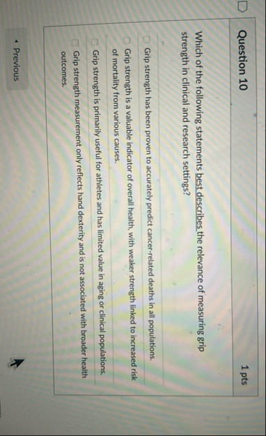 Solved Question 101 ﻿ptsWhich of the following statements | Chegg.com