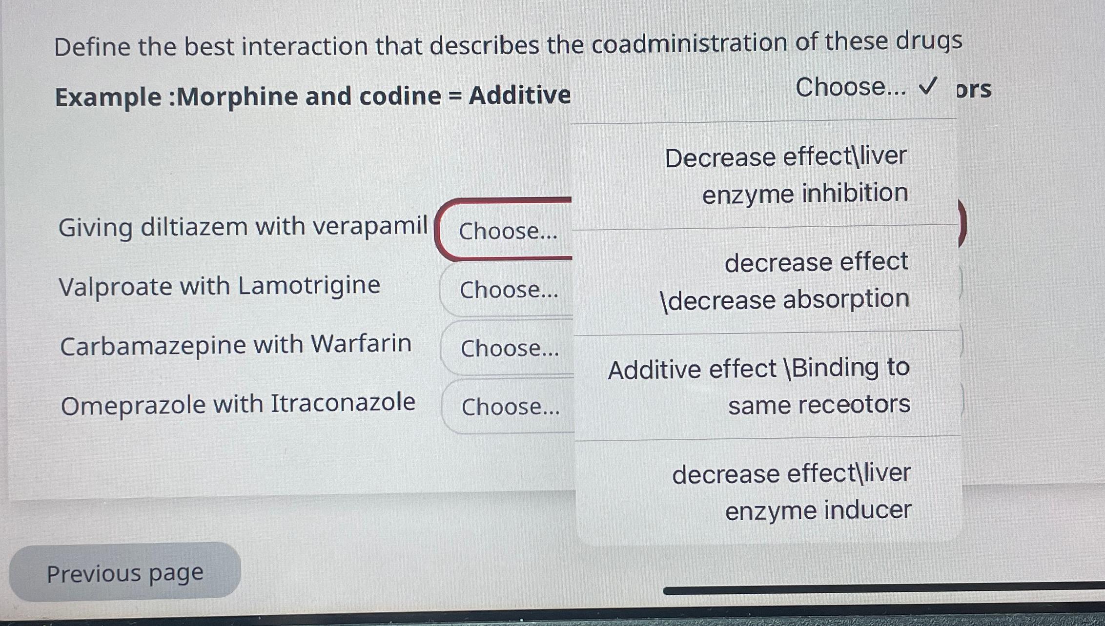 Solved Define the best interaction that describes the | Chegg.com