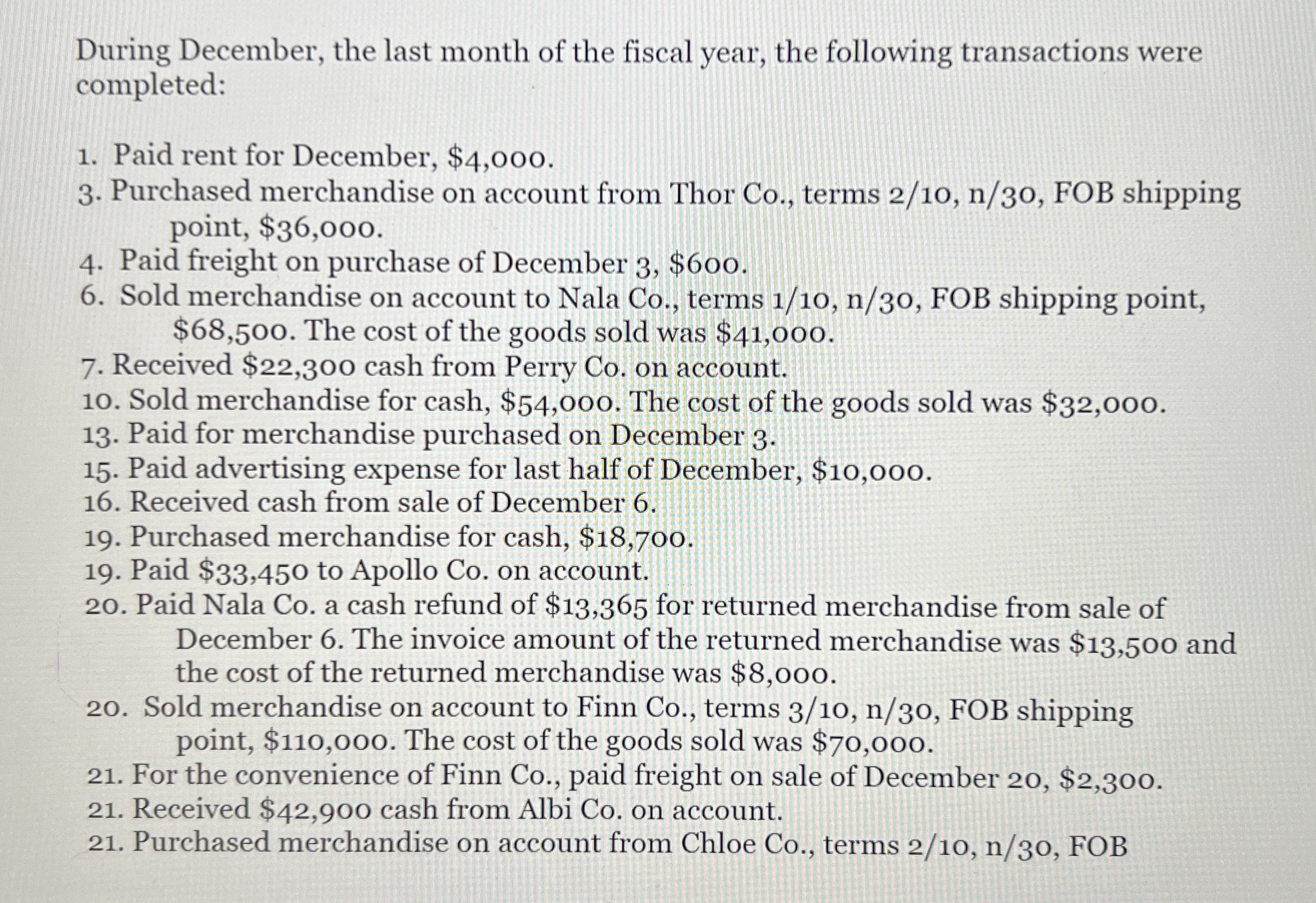 Solved Prepare journal entries for all transactions and post | Chegg.com