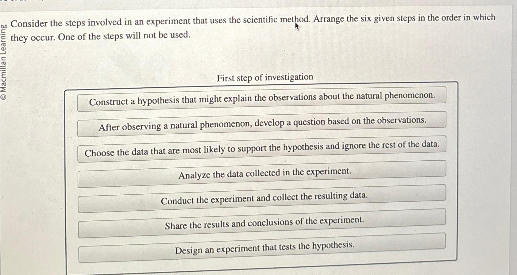 Solved Consider the steps involved in an experiment that | Chegg.com
