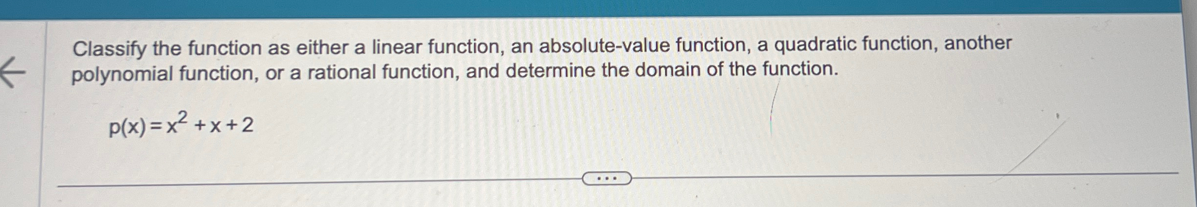 Solved Classify the function as either a linear function, an | Chegg.com