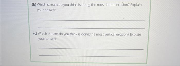 Solved (a) Draw a profile for each stream along line A-A: | Chegg.com