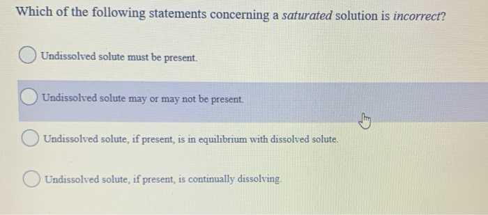 Solved Which of the following statements concerning a | Chegg.com