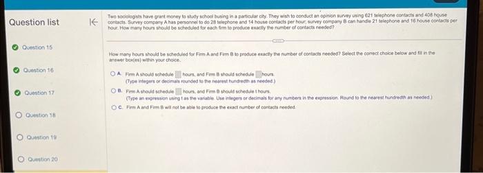 Solved Question list Outrstion 15 Ouestion 16 Question 17 | Chegg.com Solved Question list Outrstion 15 Ouestion 16 Question 17 | Chegg.com