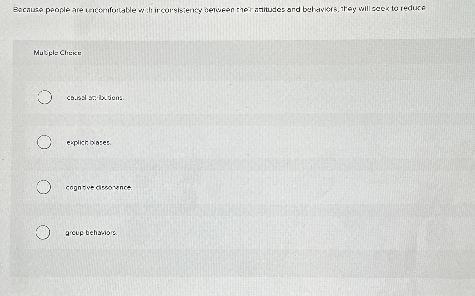 Solved Because people are uncomfortable with inconsistency | Chegg.com
