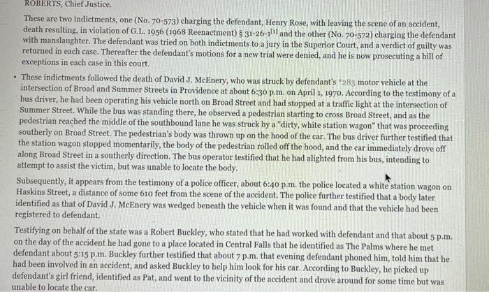 Read State v. Rose case and in 2-3 pages respond to | Chegg.com