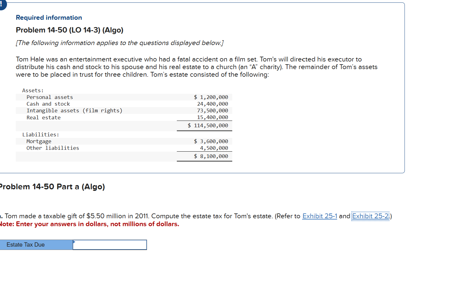 Solved Required informationProblem 14-50 (LO | Chegg.com
