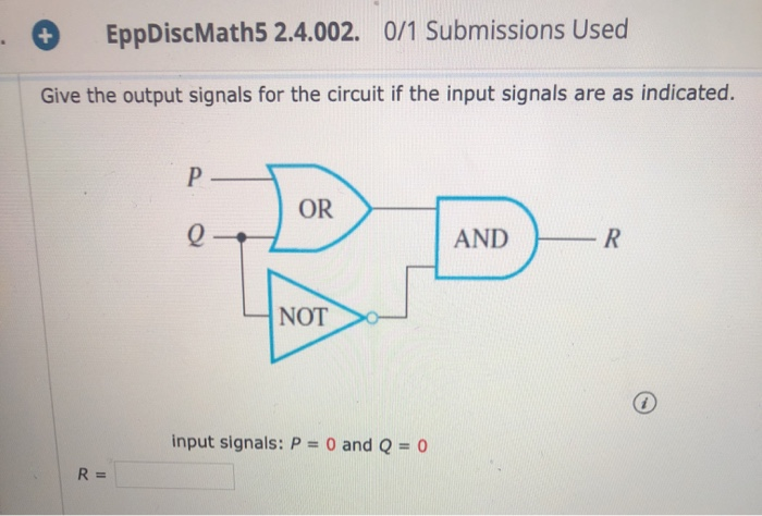 Solved Eppdiscmath5 2400201 Submissions Used Give The