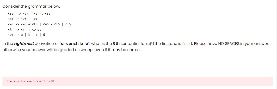 Solved Consider the grammar | Chegg.com