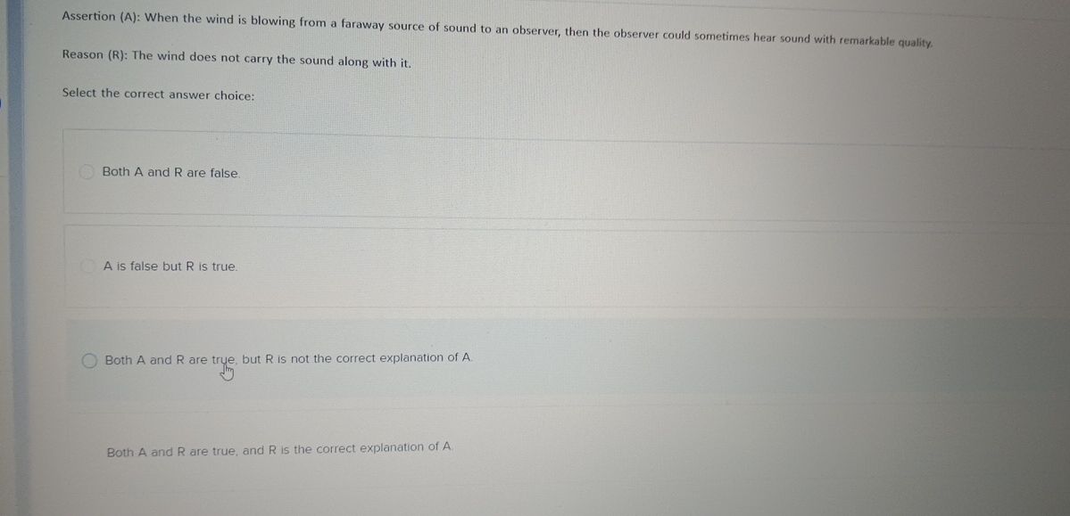 Solved Assertion (A): When the wind is blowing from a | Chegg.com