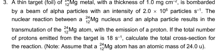 Solved A thin target (foil) of ﻿metal, with a thickness | Chegg.com