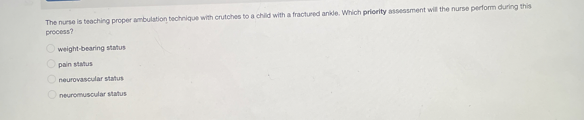 Solved The nurse is teaching proper ambulation technique | Chegg.com