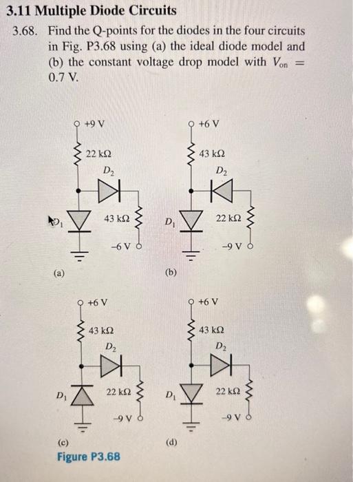 Solved Question 3.68[a- circuits (a) and (b) ]. For 3.68(a) | Chegg.com