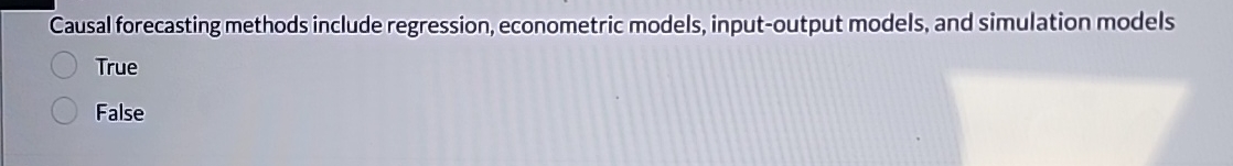 Solved Causal forecasting methods include regression, | Chegg.com
