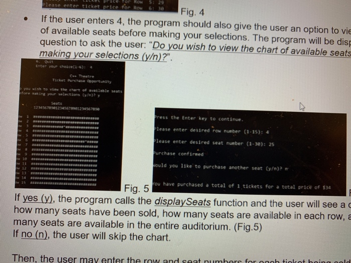 Solved: T Write A Theater Seating Program That Can Be Used... | Chegg.com
