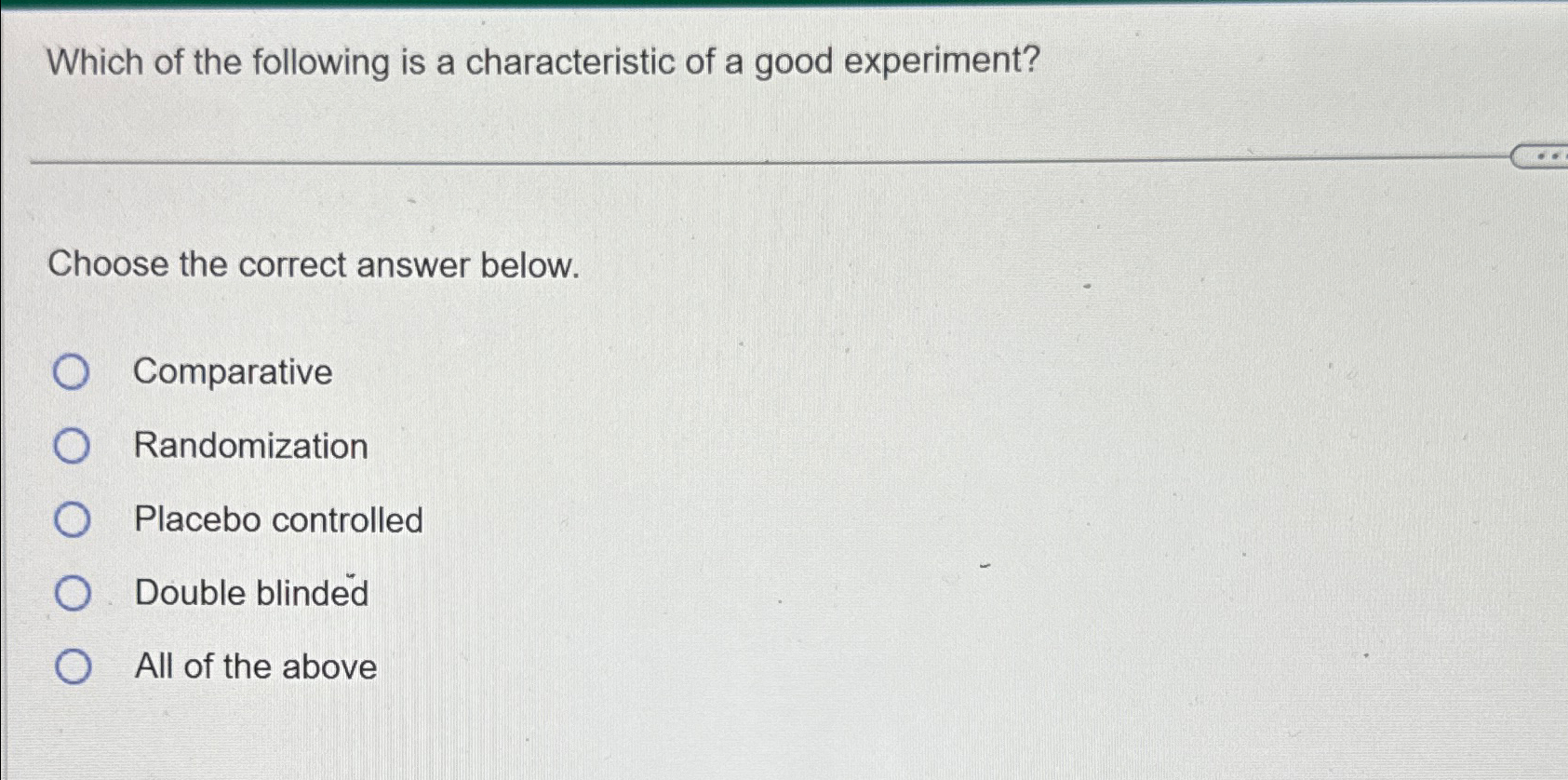 Solved Which of the following is a characteristic of a good | Chegg.com