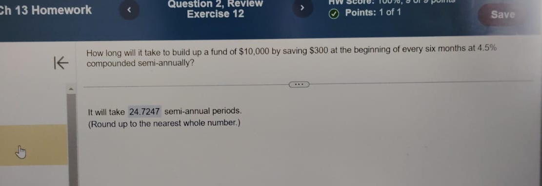 Solved h 13 ﻿HomeworkQuestion 2, ﻿ReviewExercise 12Points: 1 | Chegg.com