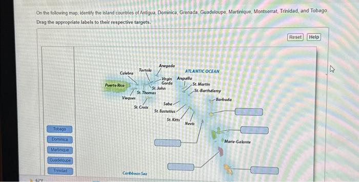 On the following map, identify the island countries | Chegg.com