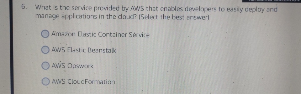 Solved What is the service provided by AWS that enables | Chegg.com