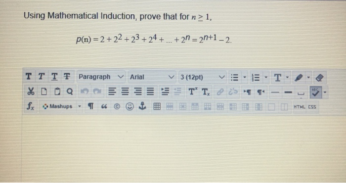 Solved Using Mathematical Induction, prove that for n> 1, | Chegg.com