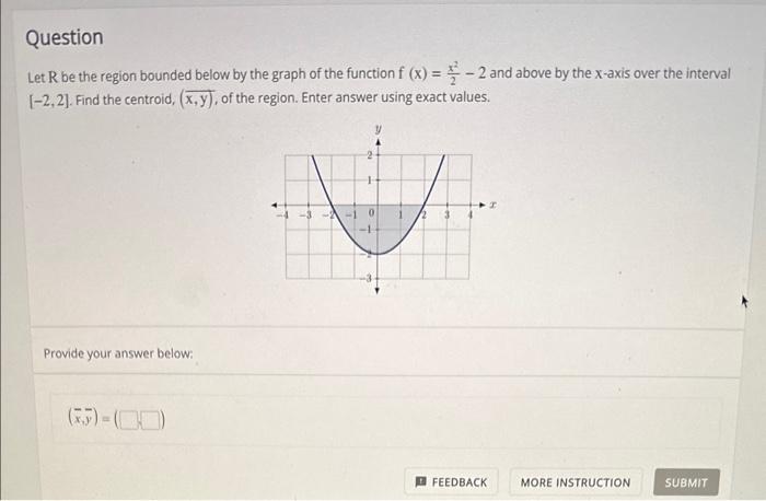 Solved Let R be the region bounded below by the graph of the | Chegg.com