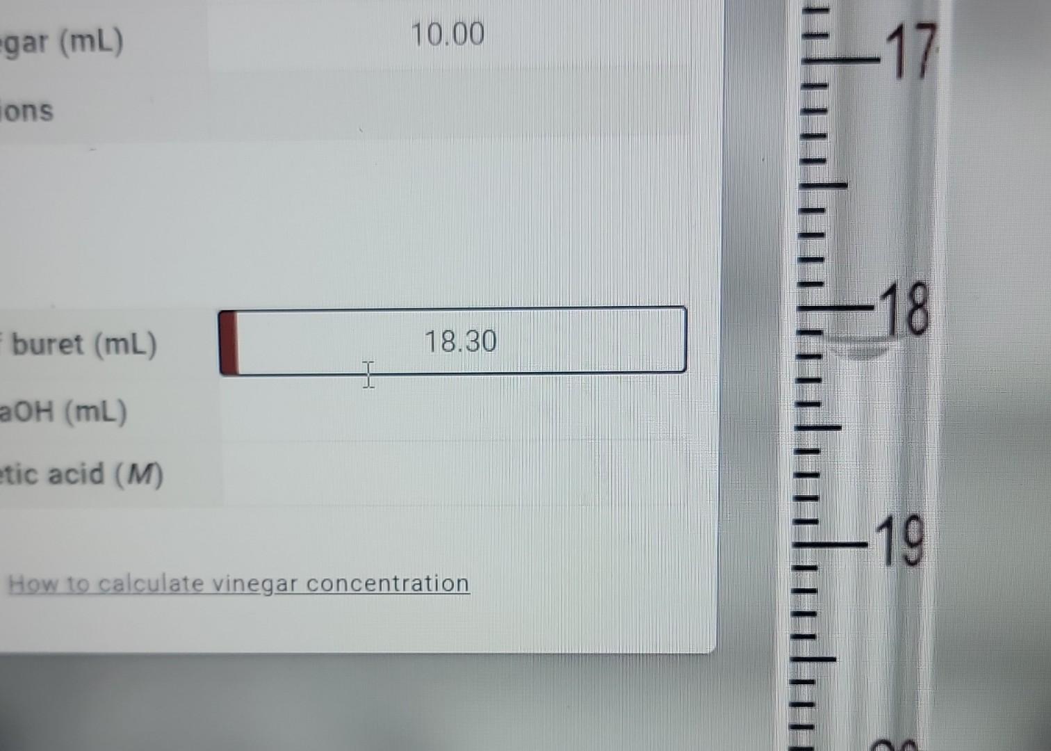 Solved final volume of buret (mL) what is the | Chegg.com