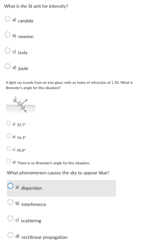 Solved A light ray travels from air into glass, with an | Chegg.com