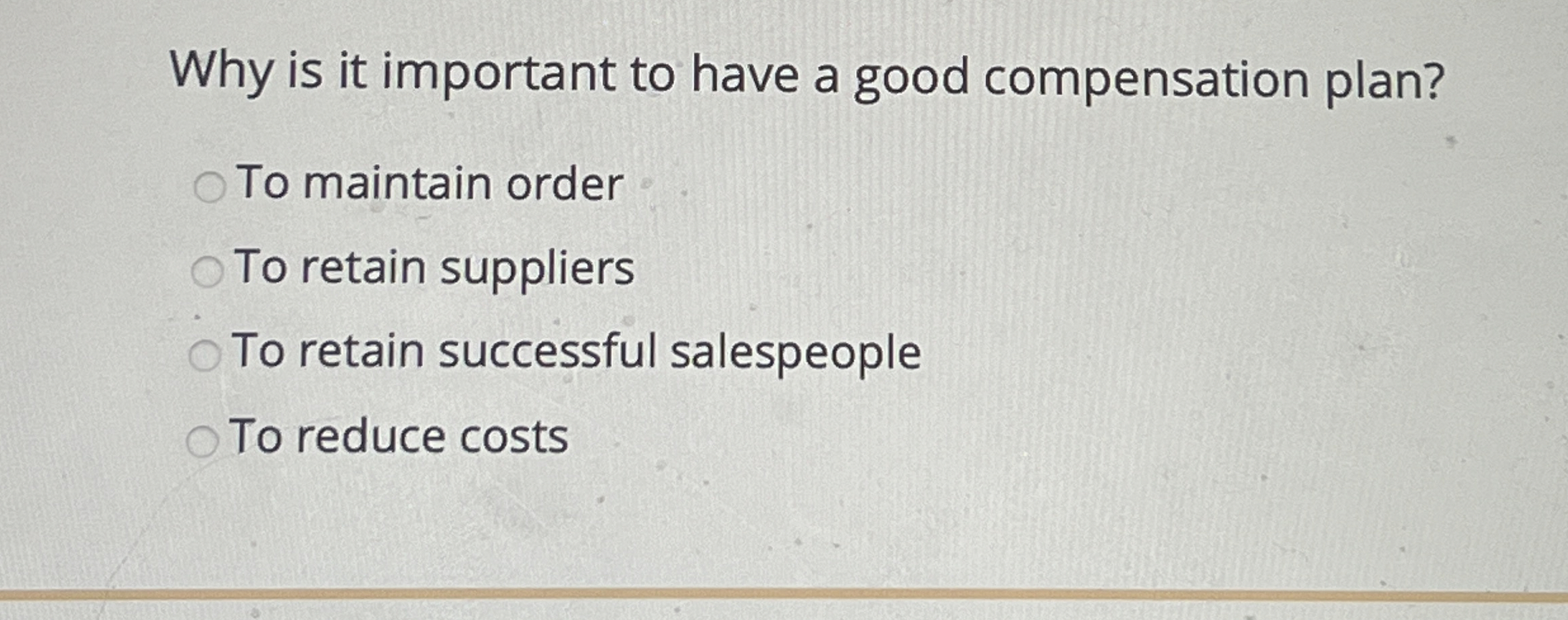 Solved Why is it important to have a good compensation | Chegg.com