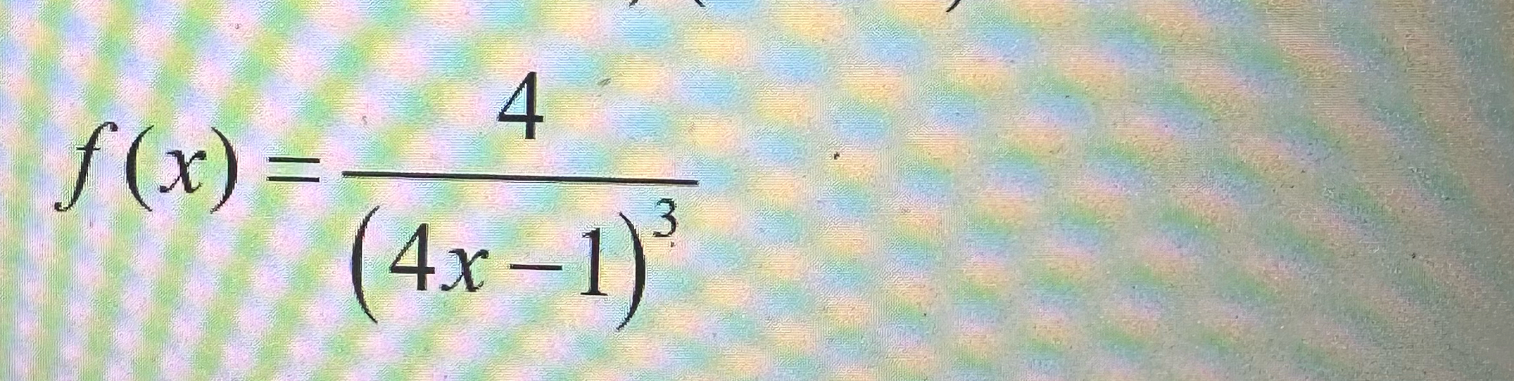 Solved f(x)=4(4x-1)3 ﻿Find the derivative using the chain | Chegg.com