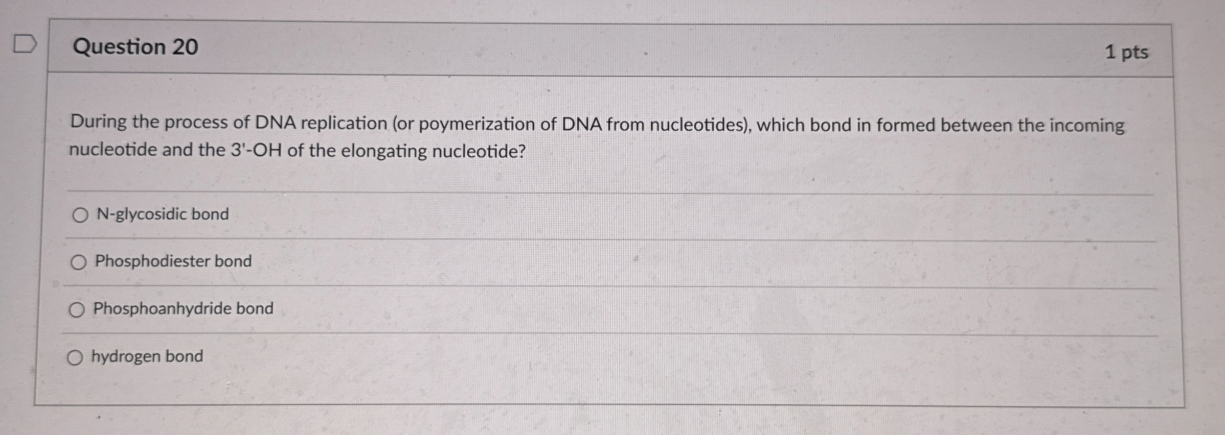 Solved Question 201 ﻿ptsDuring the process of DNA | Chegg.com