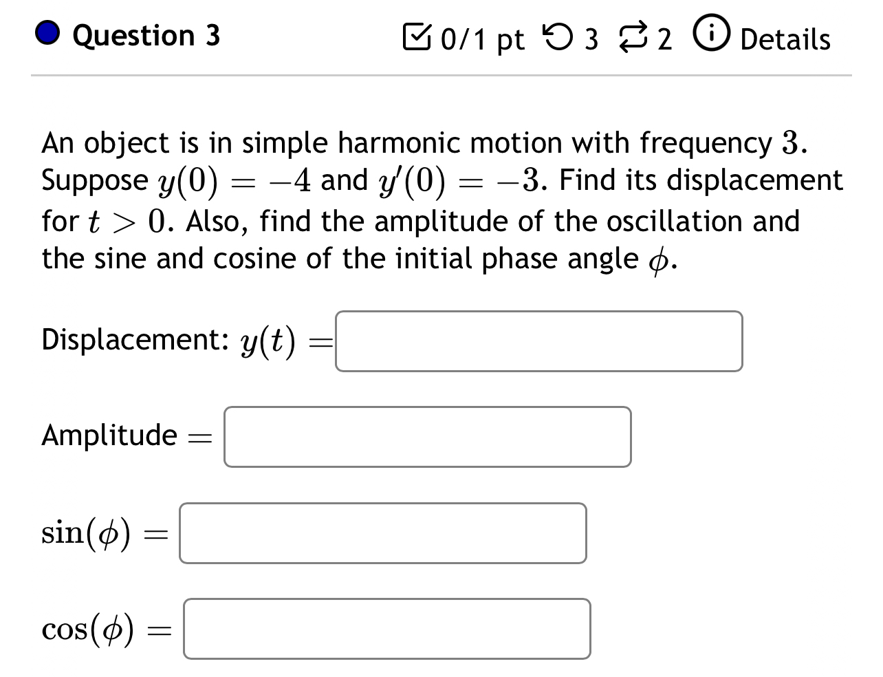 Solved Question 301pt32DetailsAn object is in simple | Chegg.com Solved Question 301pt32DetailsAn object is in simple | Chegg.com
