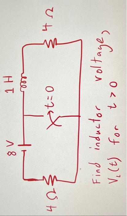 Solved Find inductor voltage, VL(t) for t>0 | Chegg.com