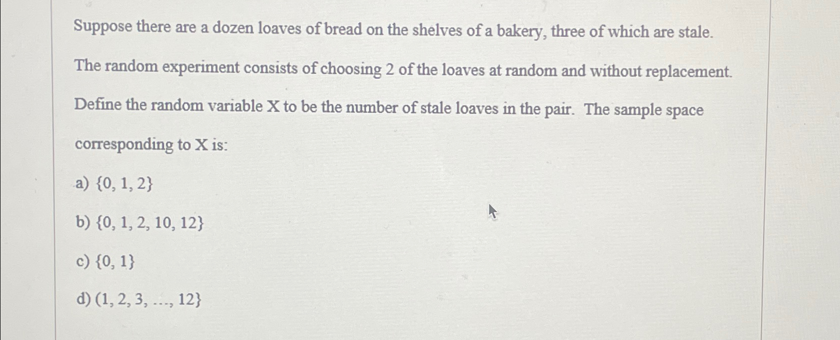 Solved Suppose there are a dozen loaves of bread on the | Chegg.com