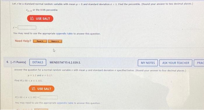 Solved Let z be a standard normal random variable with mean | Chegg.com
