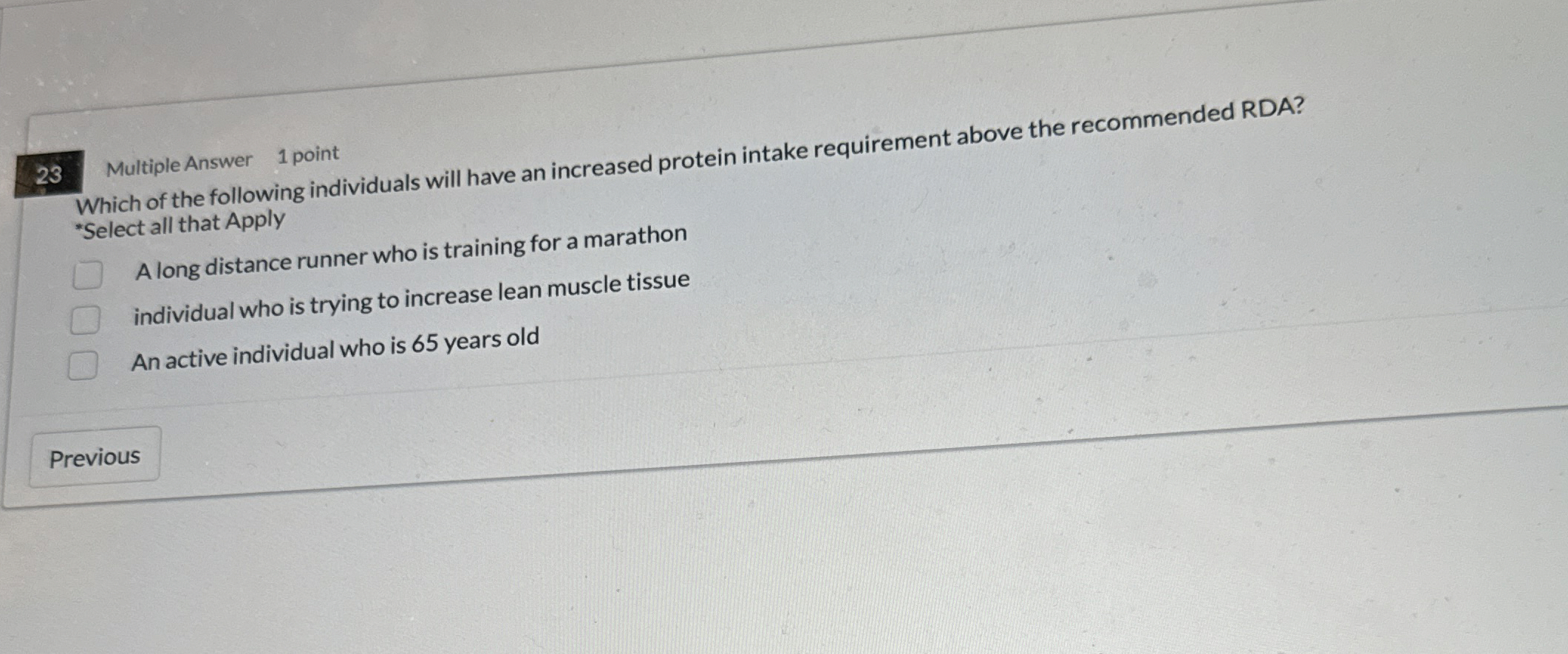 Solved 23 ﻿Multiple Answer 1 ﻿pointWhich of the following | Chegg.com