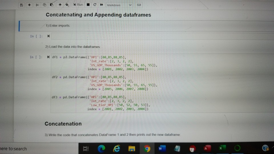 Solved 09 Run с н Markdown Concatenating and Appending | Chegg.com