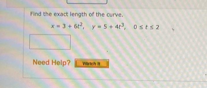 Solved Find the exact length of the curve. | Chegg.com