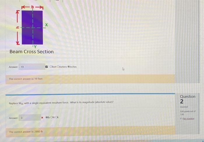 Solved Beam ACB has a rectangular cross-section with | Chegg.com