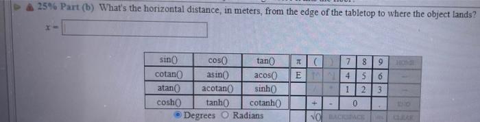 Solved 06) Problem 8: An object rolls off a tabletop with a | Chegg.com