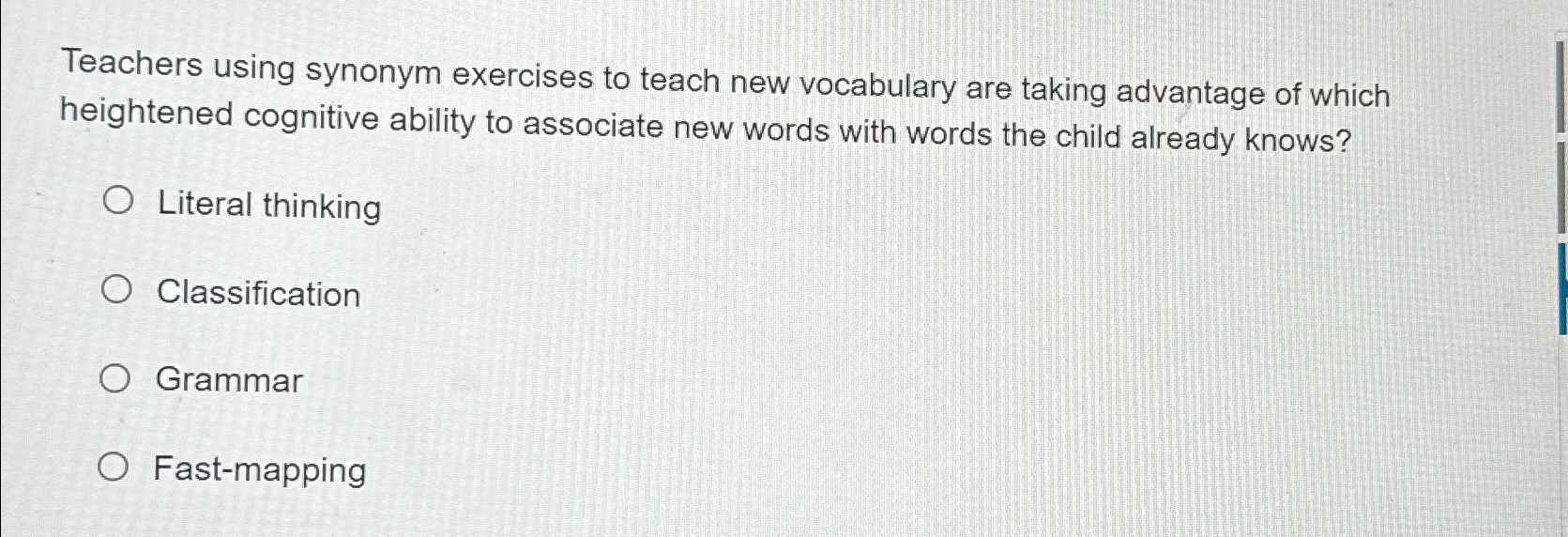 Solved Teachers using synonym exercises to teach new | Chegg.com