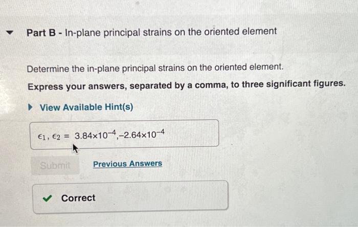 Solved Learning Goal: The state of strain at a point has | Chegg.com