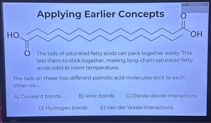 Solved Applying Earlier Concepts The tails of saturated | Chegg.com