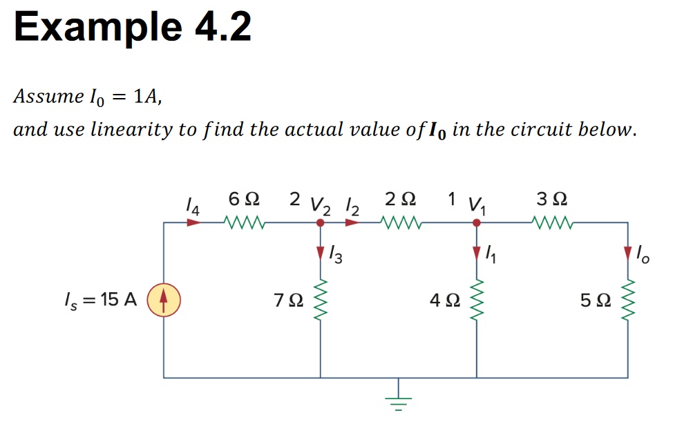 Solved Assume I0=1A,and use linearity to find the actual | Chegg.com