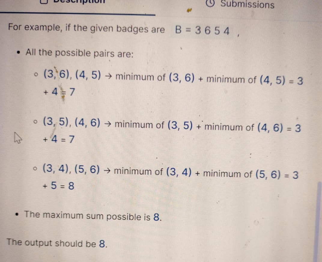 Solved SubmissionsFor example, if the given badges are | Chegg.com Solved SubmissionsFor example, if the given badges are | Chegg.com
