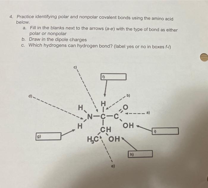 Solved 4. Practice identifying polar and nonpolar covalent | Chegg.com